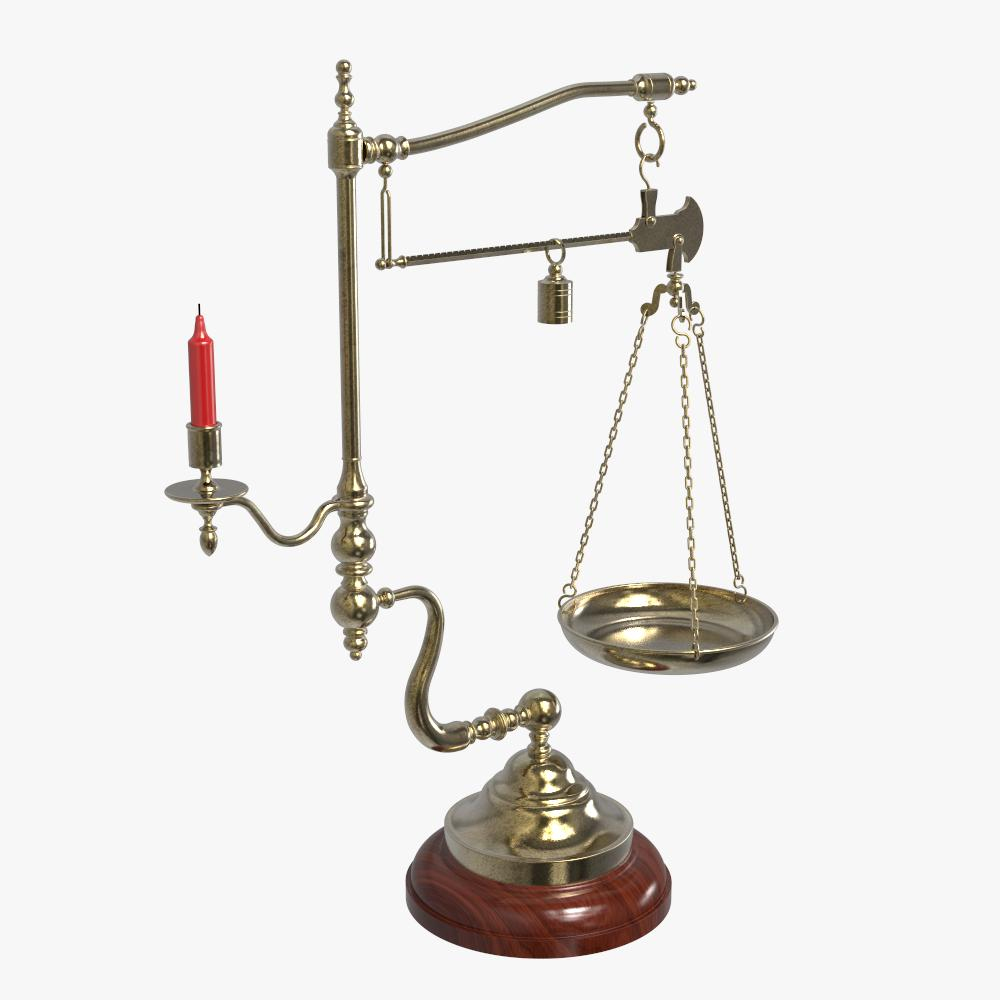 3D antique balance scales model - TurboSquid 1347216
