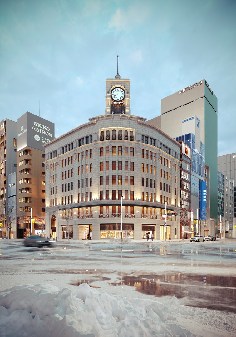 Wako Building - Ginza Street 3D Model - TurboSquid 2135109