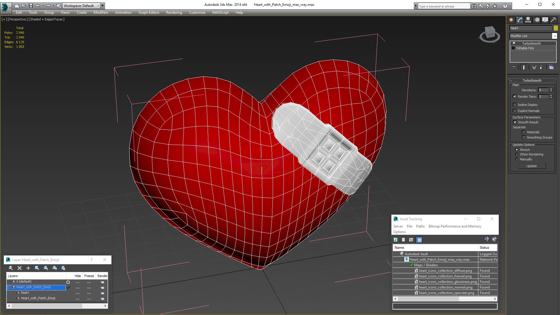 Heart with Patch Emoji 3D - TurboSquid 1799499