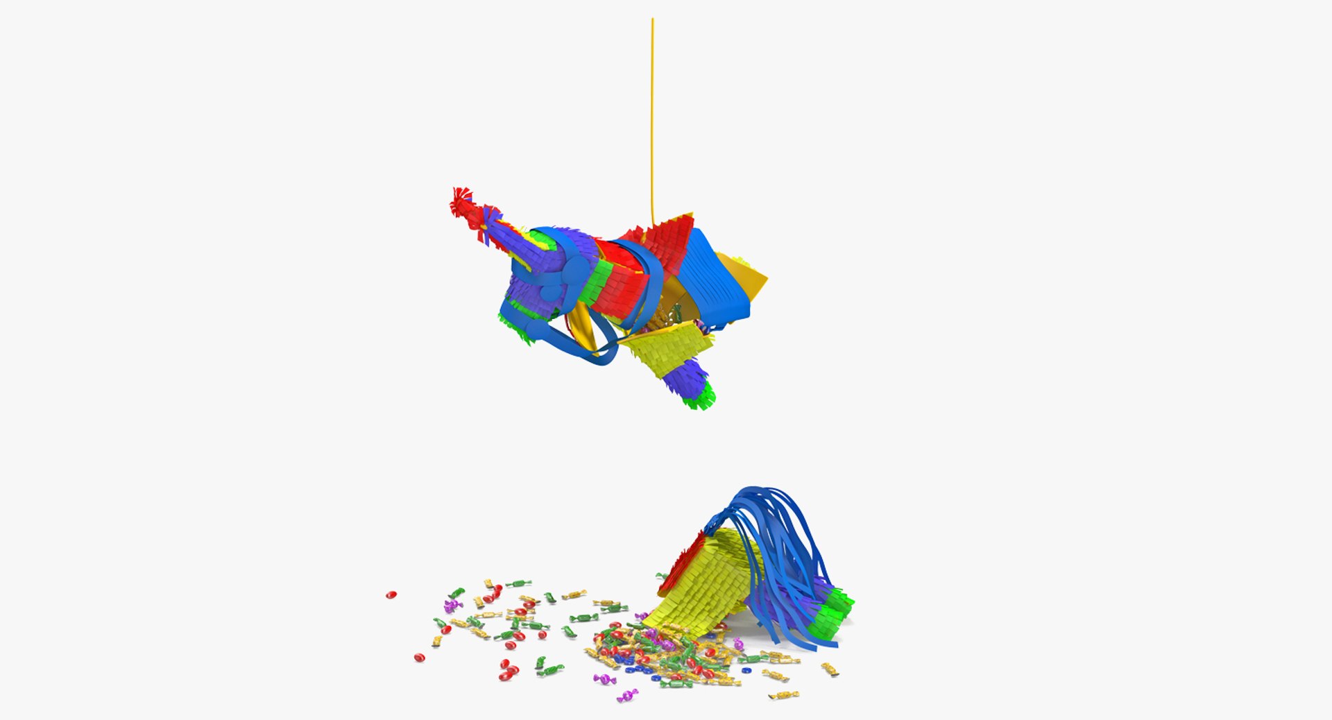 smashed donkey pinata max