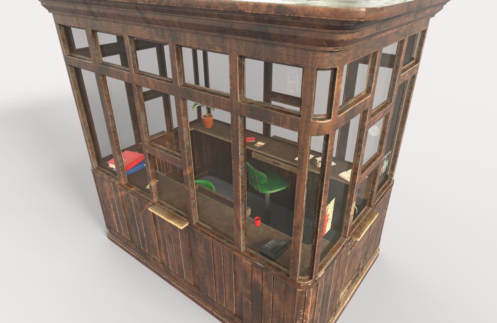 3D Ticket Booth Model - TurboSquid 1888577