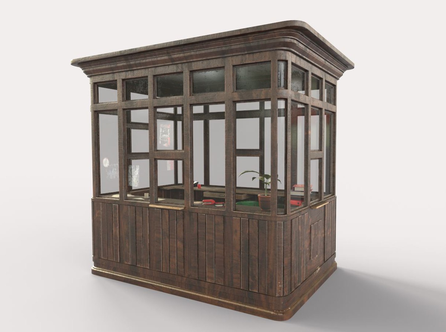 3D Ticket Booth Model - TurboSquid 1888577