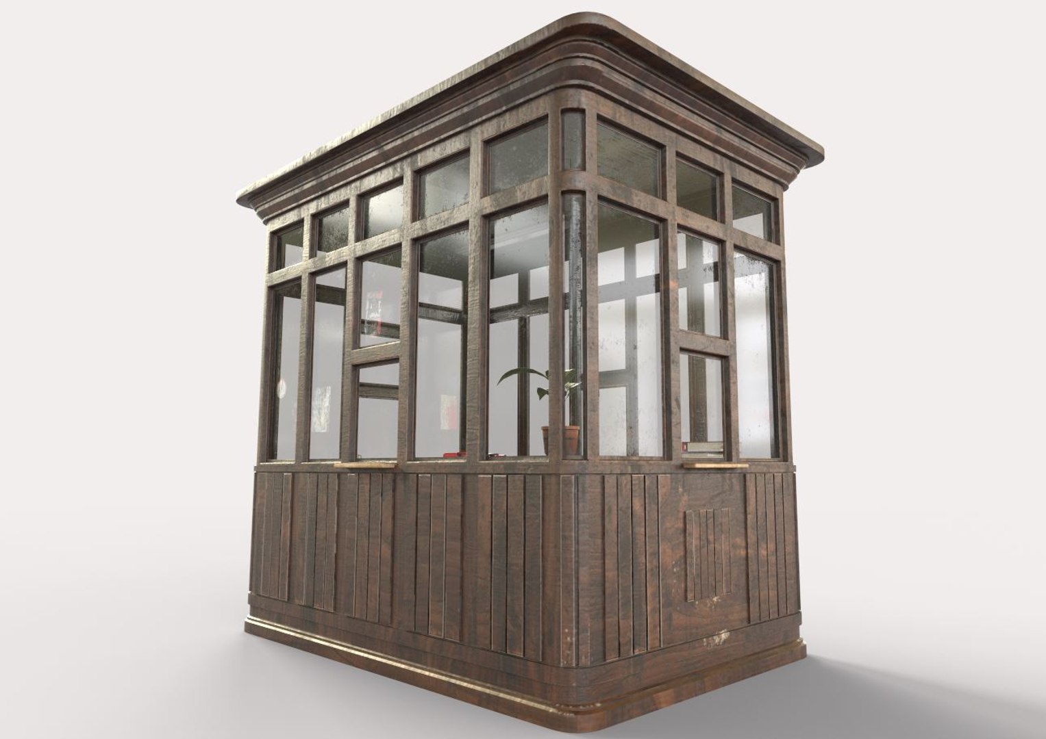 3D Ticket Booth Model - TurboSquid 1888577
