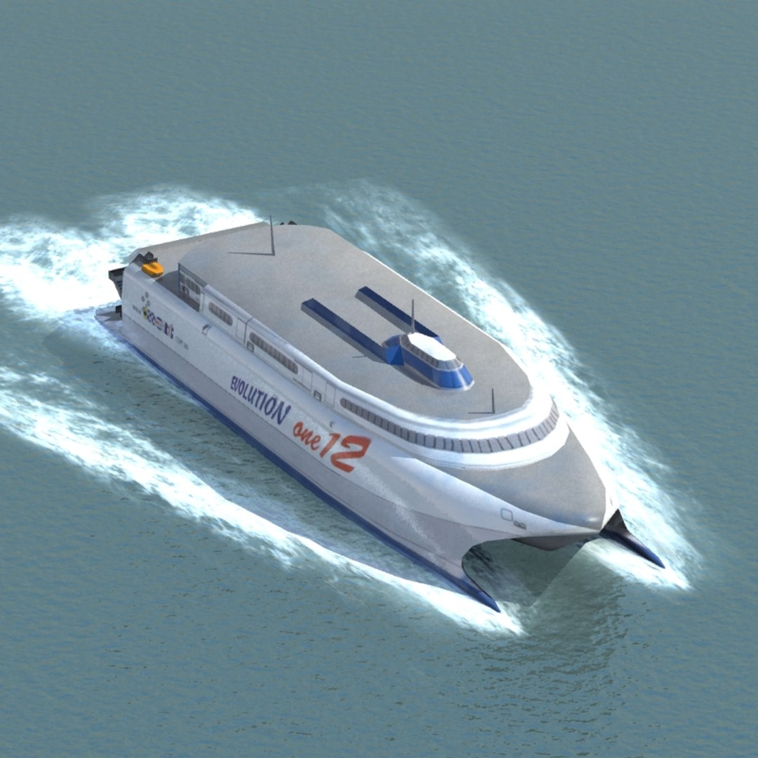Catamaran Ferry Sea Seacat 3d Model
