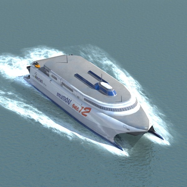 catamaran ferry sea seacat 3d model