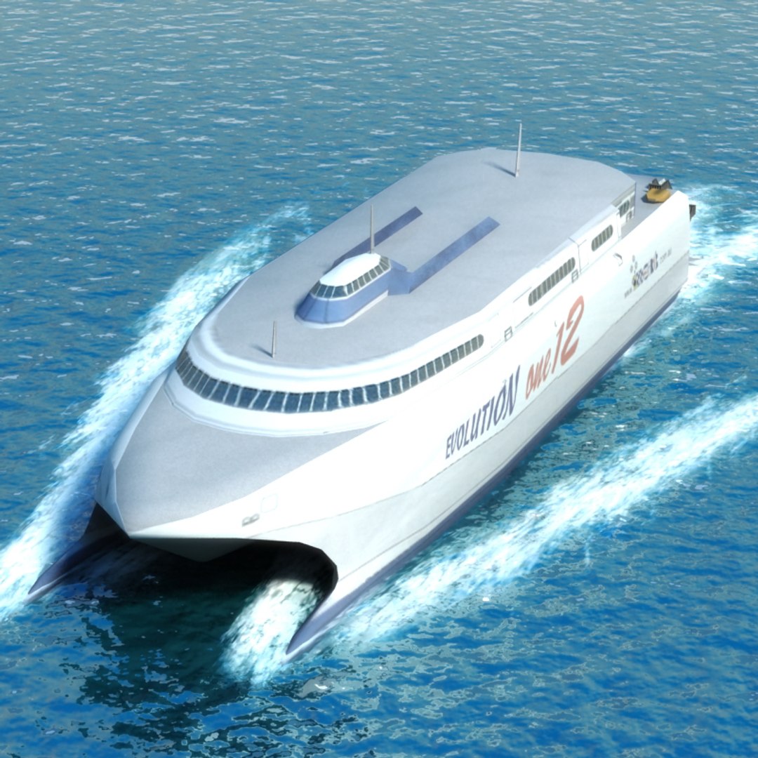 Catamaran Ferry Sea Seacat 3d Model
