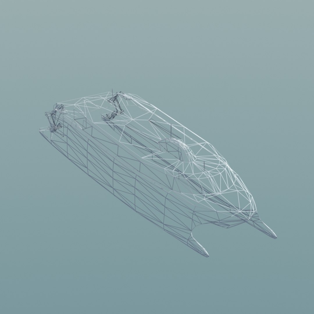 Catamaran Ferry Sea Seacat 3d Model