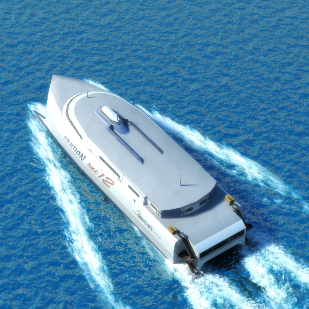 Catamaran Ferry Sea Seacat 3d Model