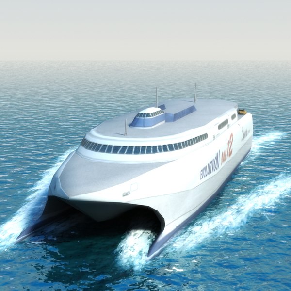 catamaran ferry sea seacat 3d model