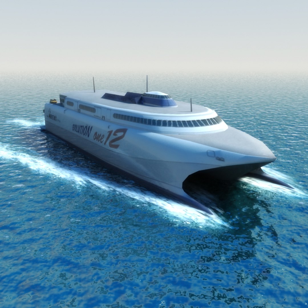 Catamaran Ferry Sea Seacat 3d Model