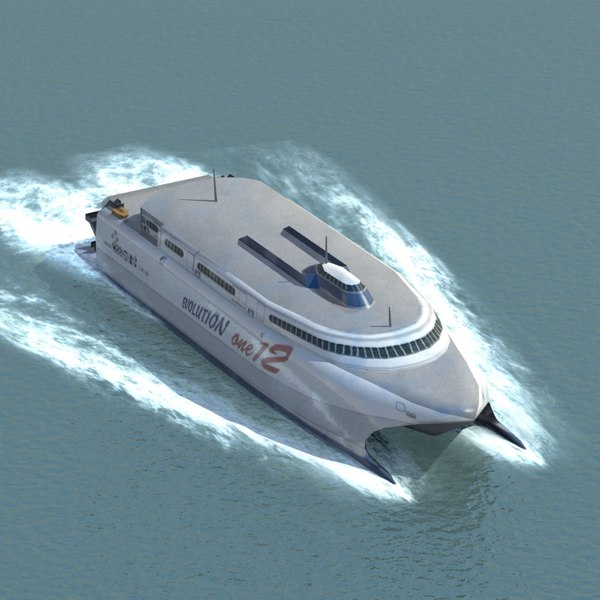 catamaran ferry sea seacat 3d model