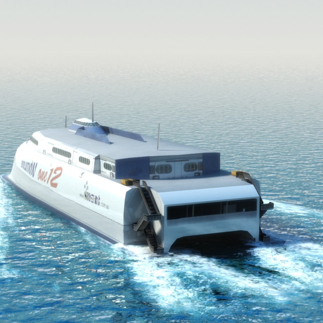 Catamaran Ferry Sea Seacat 3d Model