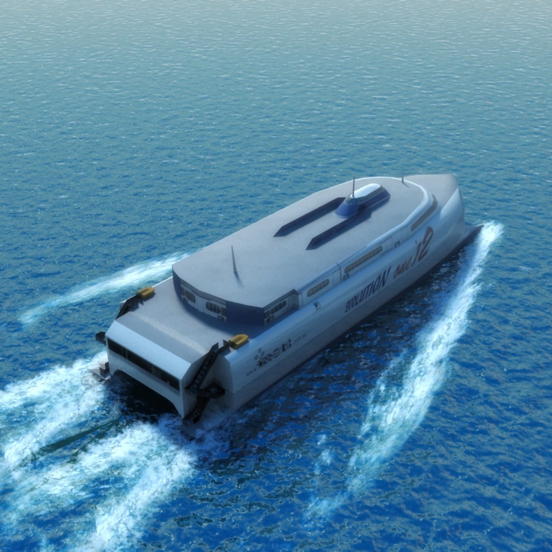 Catamaran Ferry Sea Seacat 3d Model