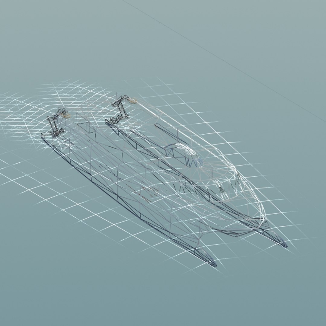 Catamaran Ferry Sea Seacat 3d Model