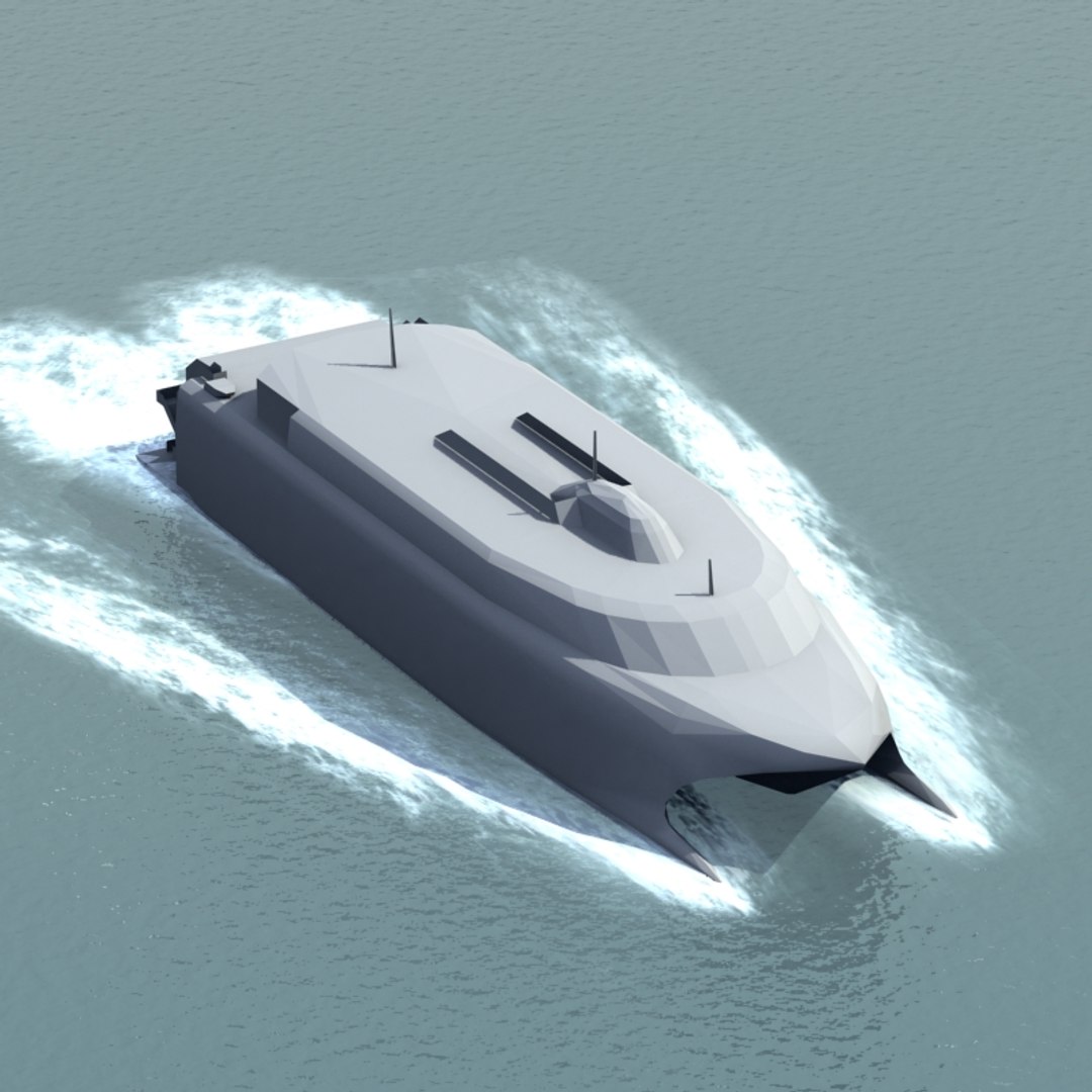 Catamaran Ferry Sea Seacat 3d Model