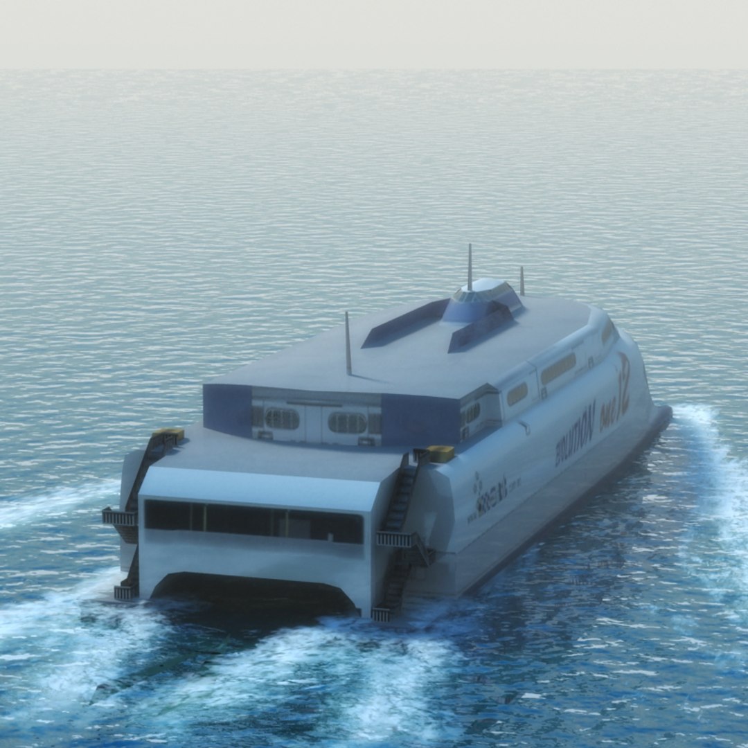 Catamaran Ferry Sea Seacat 3d Model