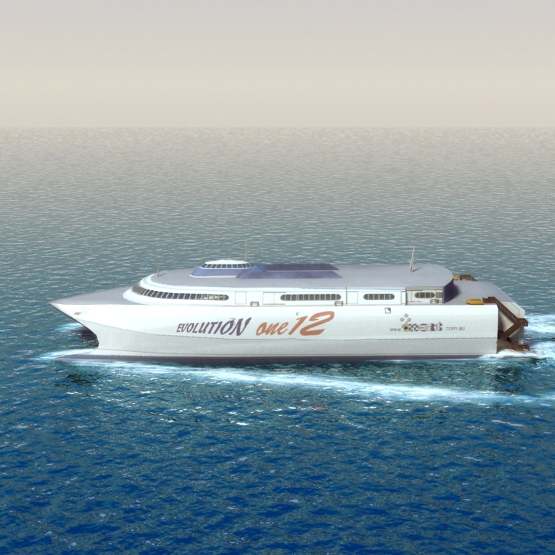 Catamaran Ferry Sea Seacat 3d Model