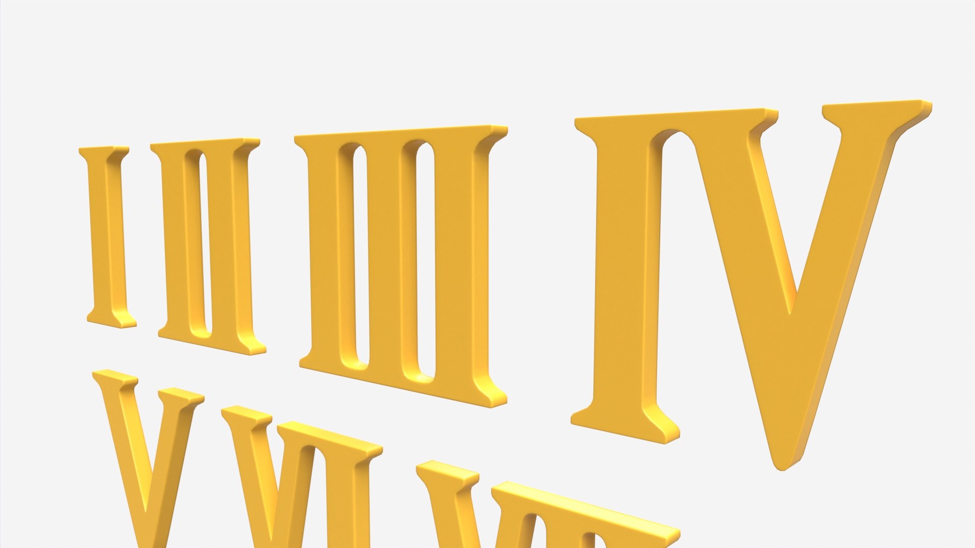 Roman Numbers Plastic 3D Model - TurboSquid 1920618