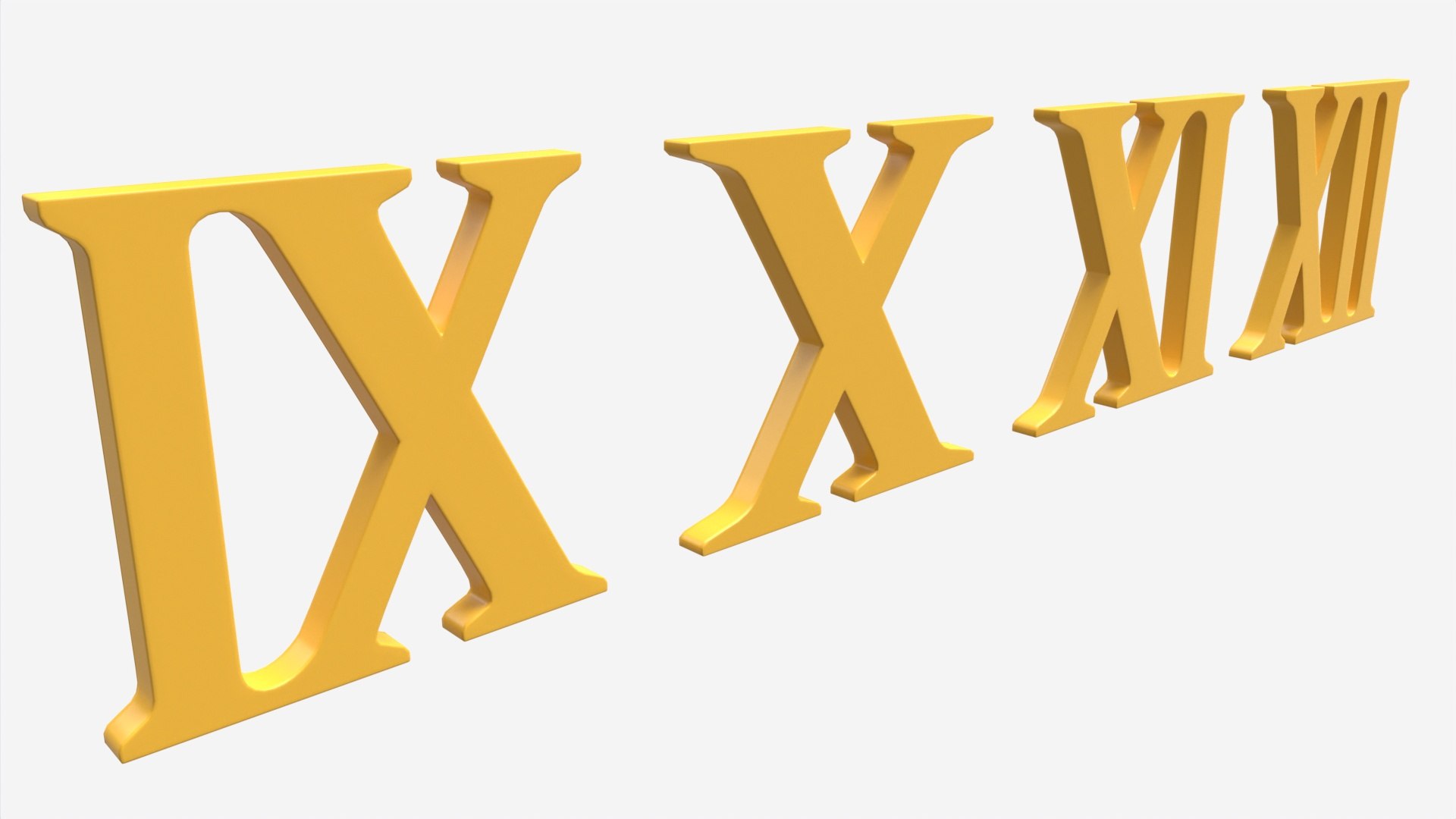 Roman Numbers Plastic 3D Model - TurboSquid 1920618