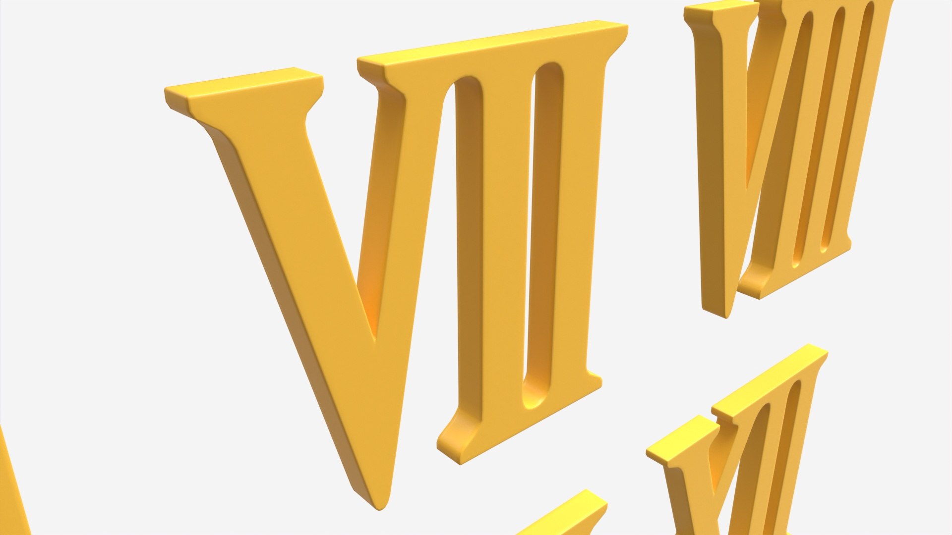 Roman Numbers Plastic 3D Model - TurboSquid 1920618