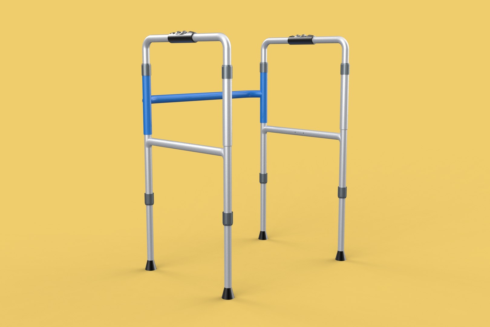 ADJUSTABLE WALKER ZIMMER WALKING FRAME STANDING MOBILITY AID 3D Model ...