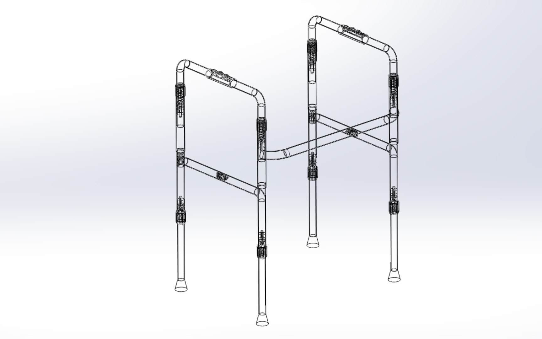 ADJUSTABLE WALKER ZIMMER WALKING FRAME STANDING MOBILITY AID 3D Model ...