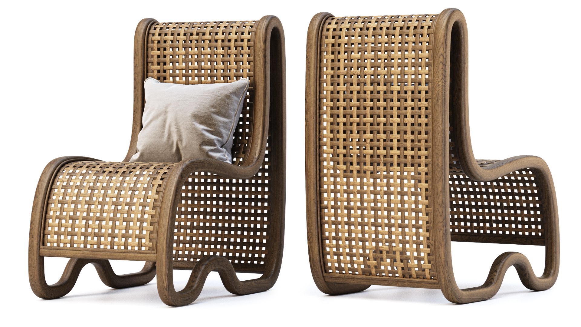 Capri Wooden Rattan Chair CF3 By Bpoint Design 3D Model - TurboSquid ...