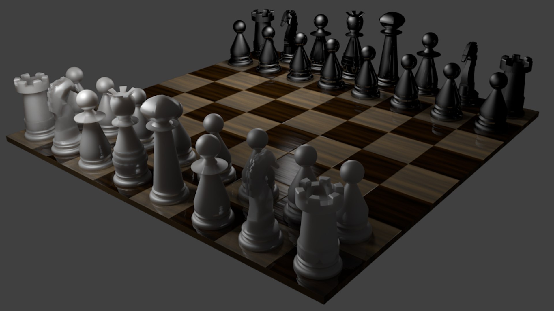 3d chess classic board model
