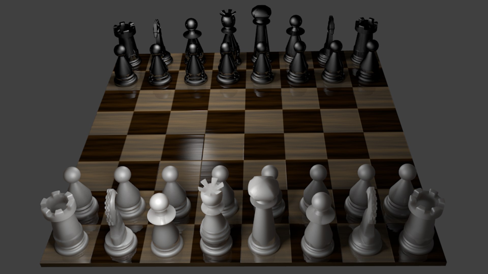 3d chess classic board model