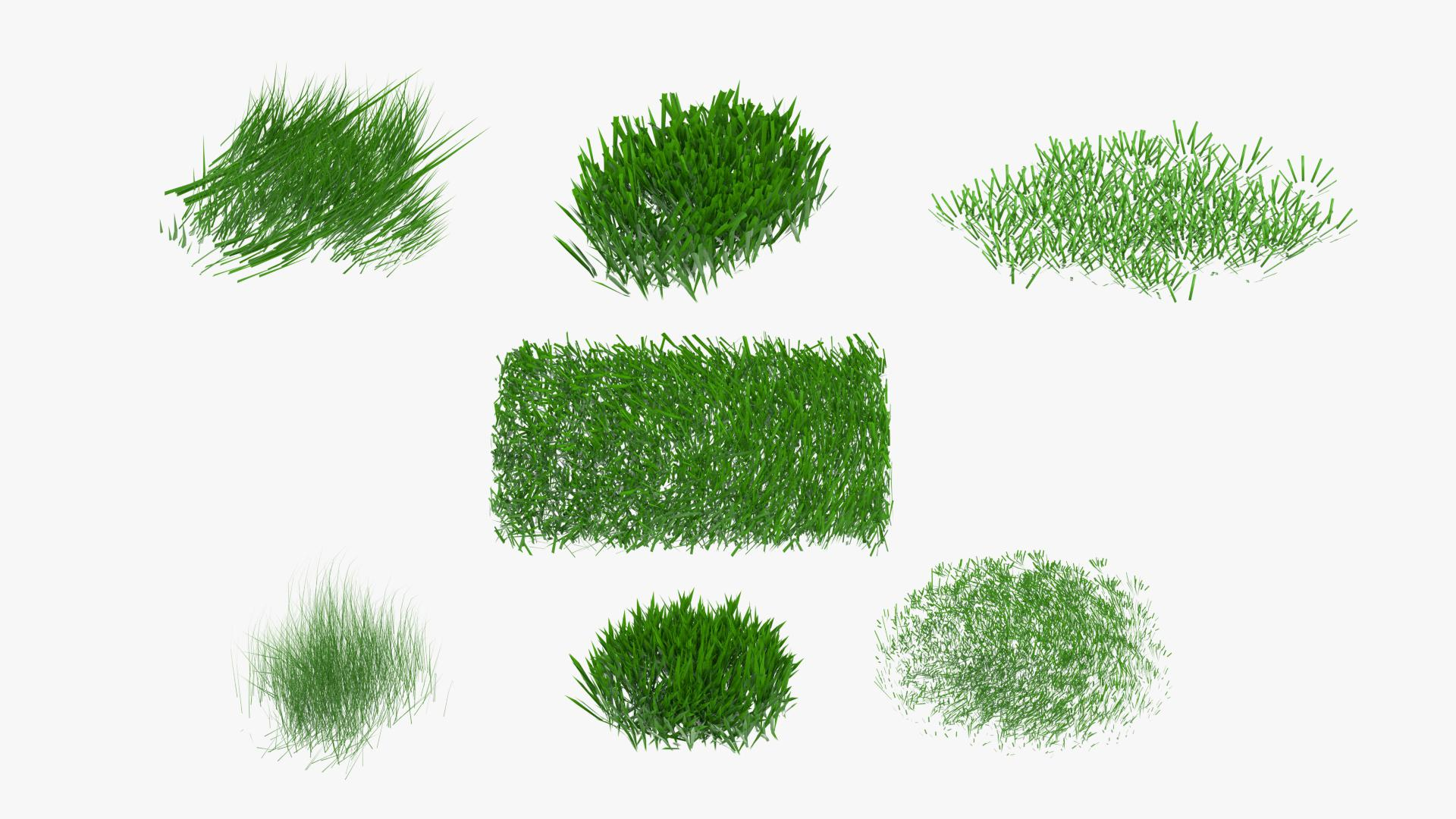 3d Model Pack 7 Grass Weed