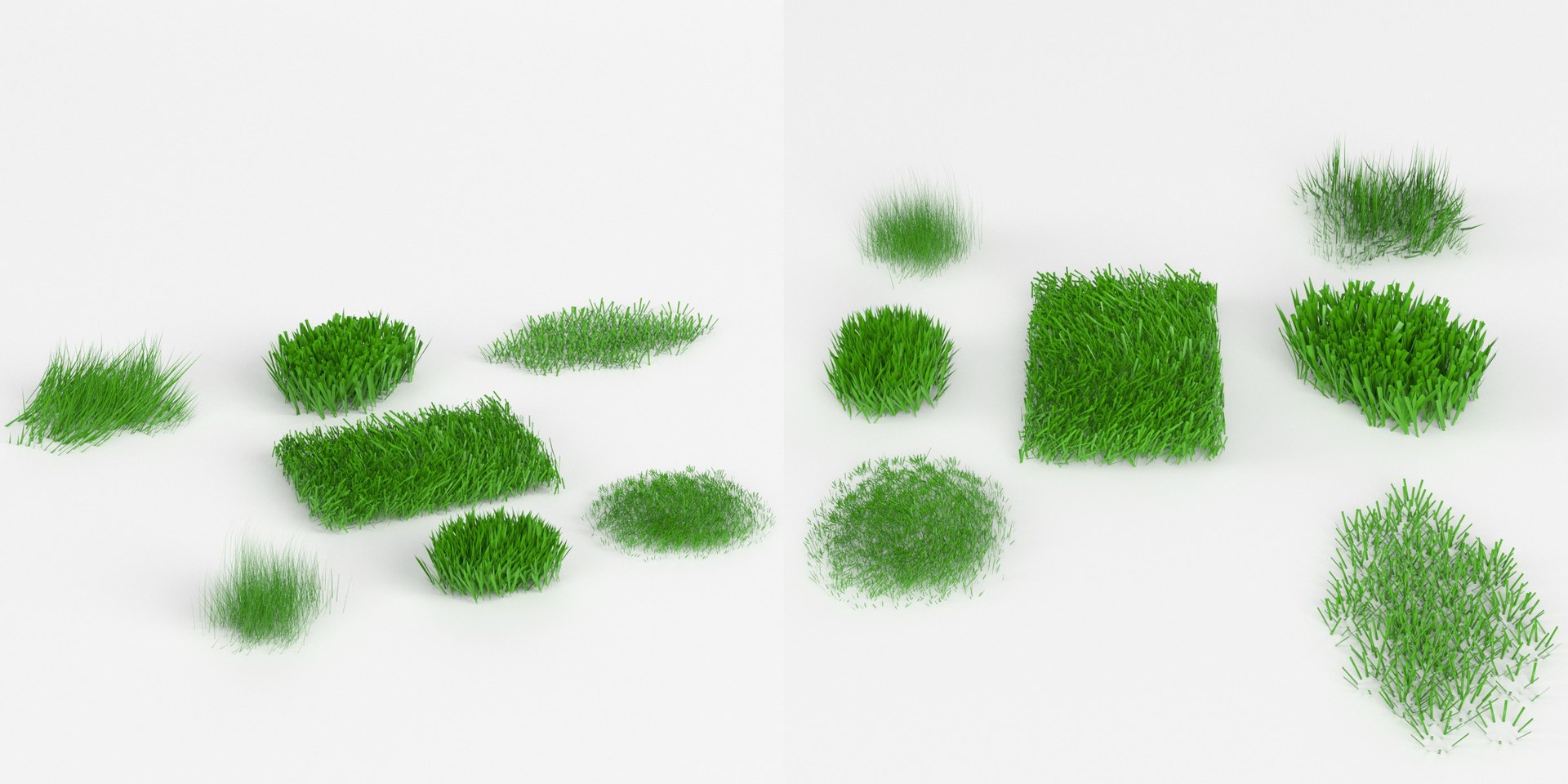 3d Model Pack 7 Grass Weed