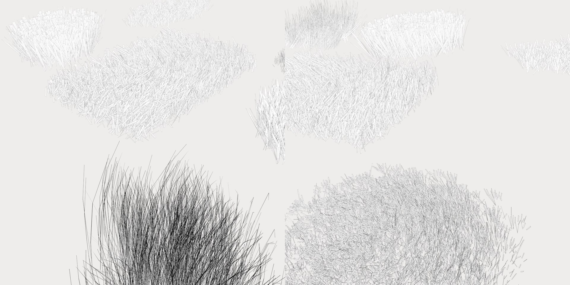 3d Model Pack 7 Grass Weed