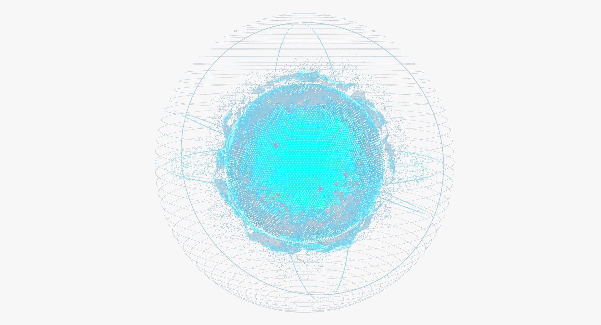 3d Hologram Planet Animation Model