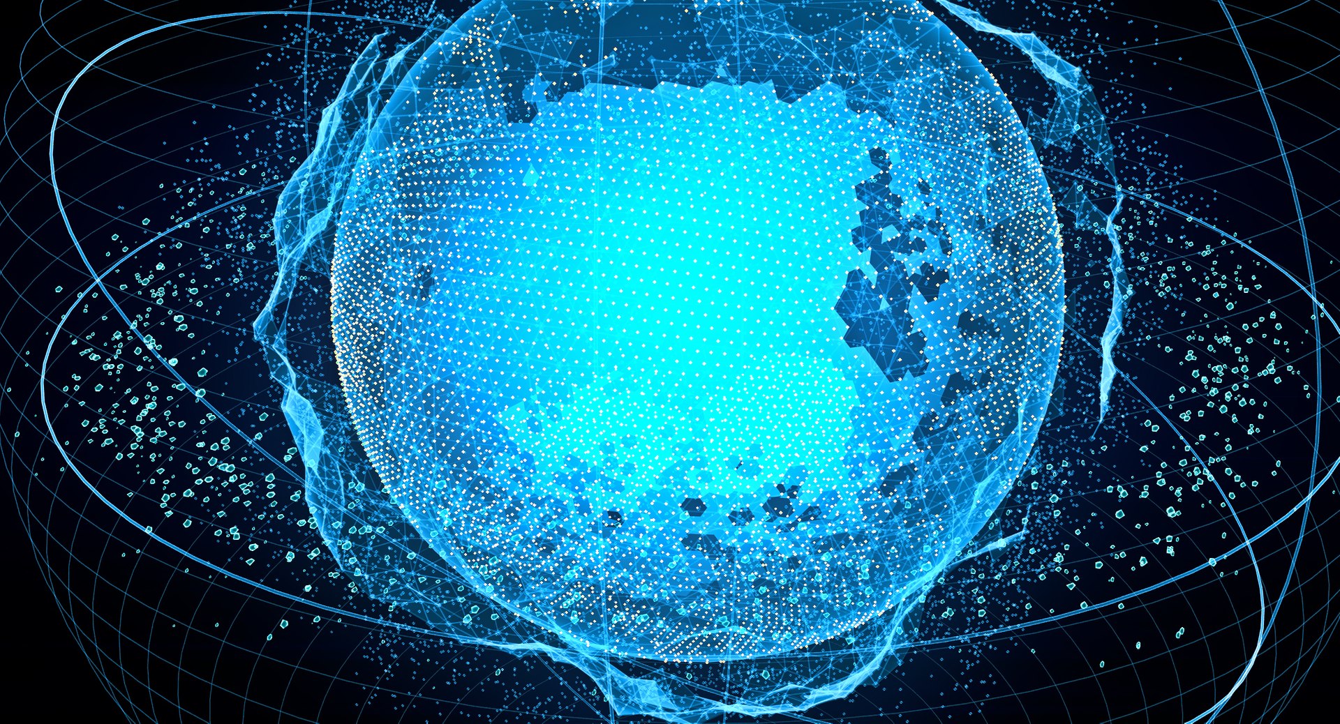 3d Hologram Planet Animation Model