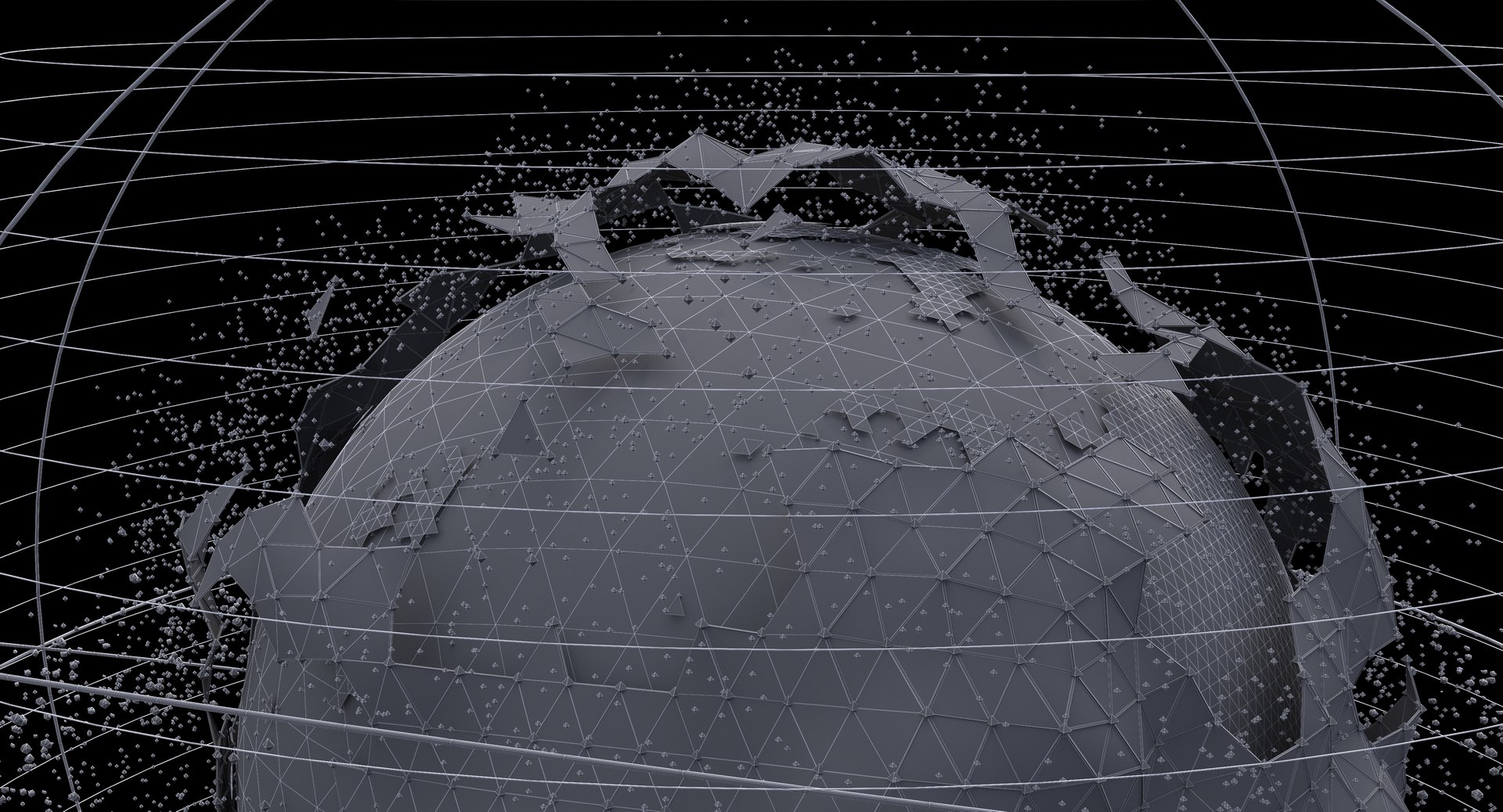 3d Hologram Planet Animation Model