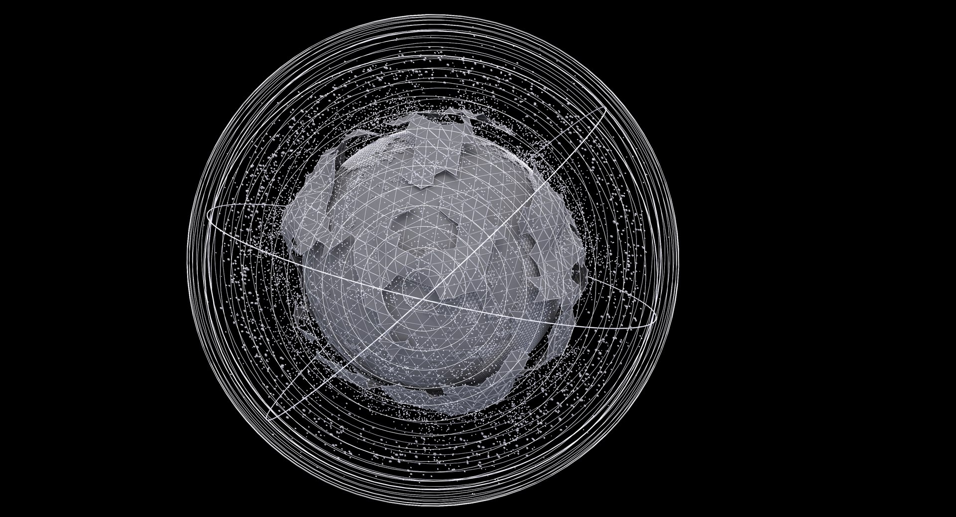 3d Hologram Planet Animation Model