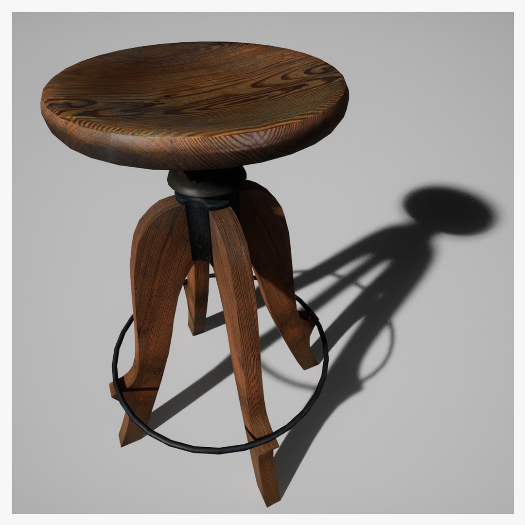 Wooden Stool 3D model - TurboSquid 1952761