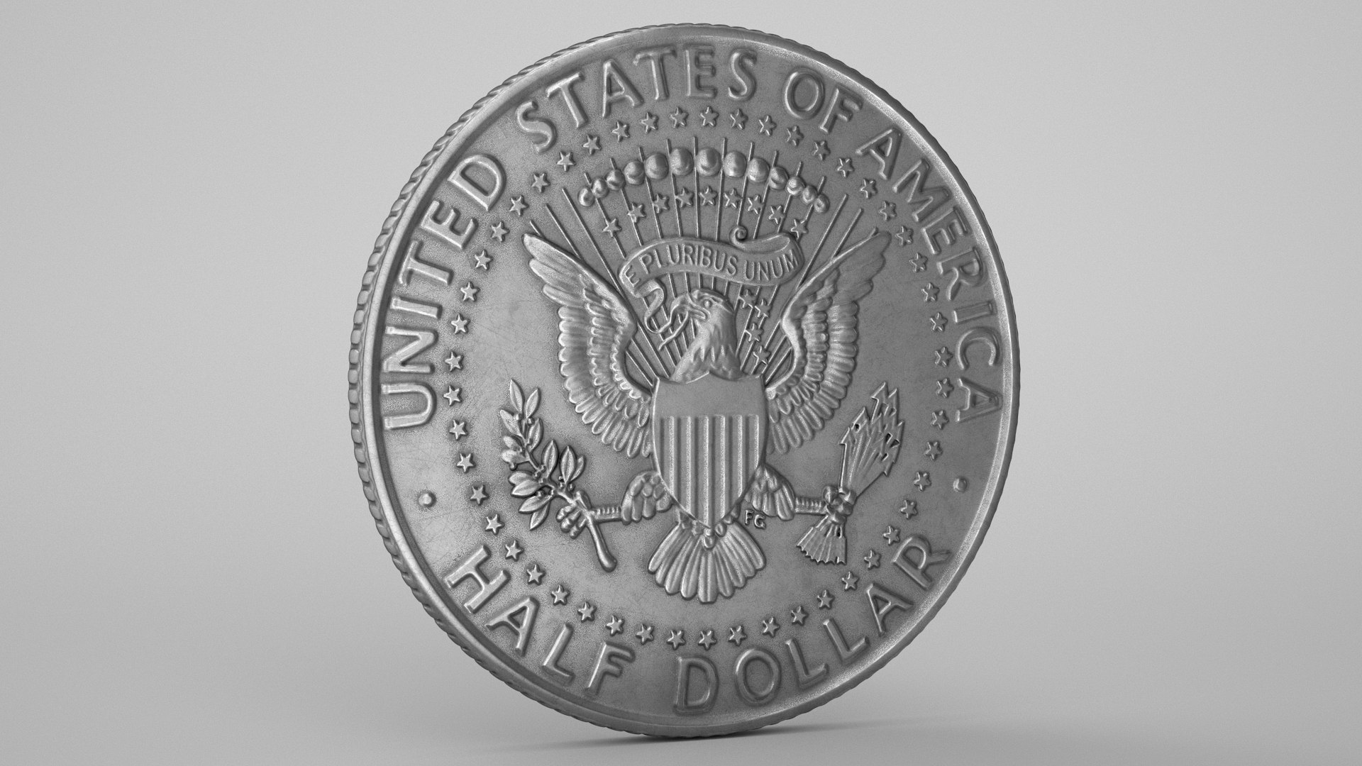 Half Dollar Coin 3D Model - TurboSquid 1680903