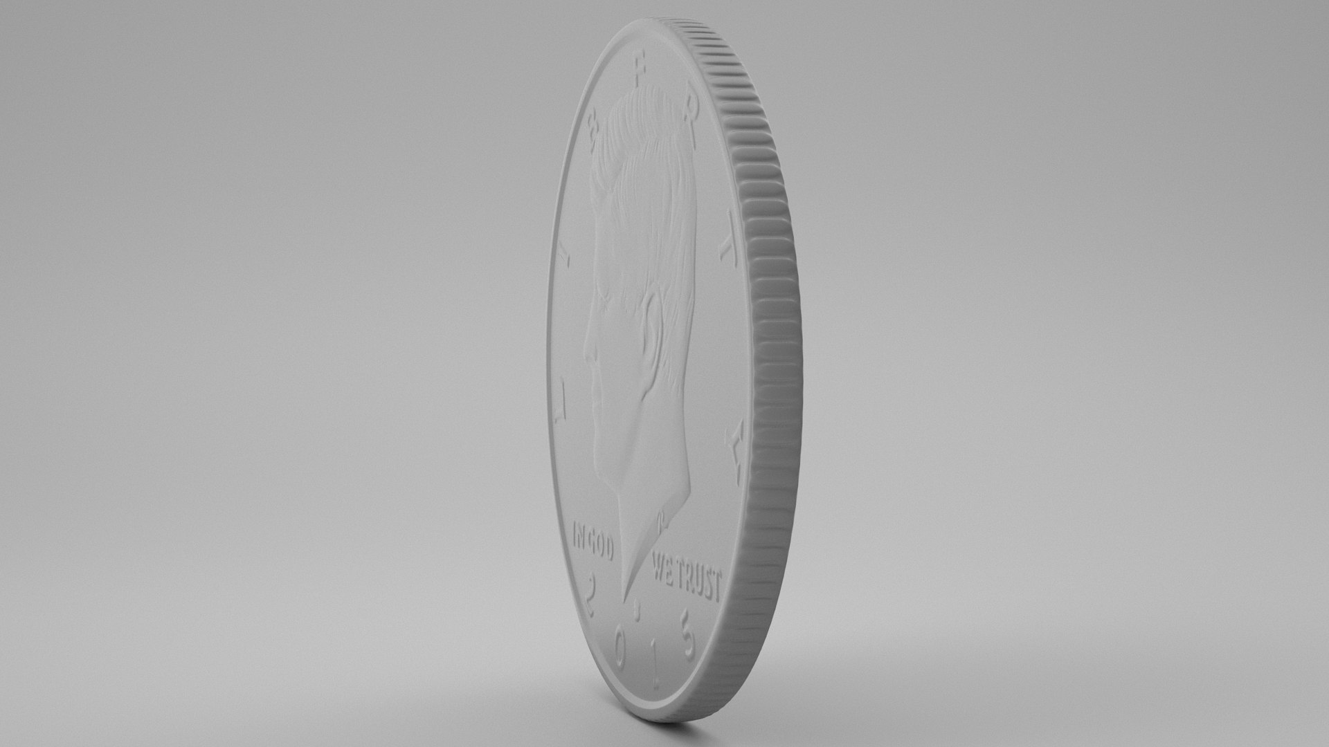 Half Dollar Coin 3D Model - TurboSquid 1680903