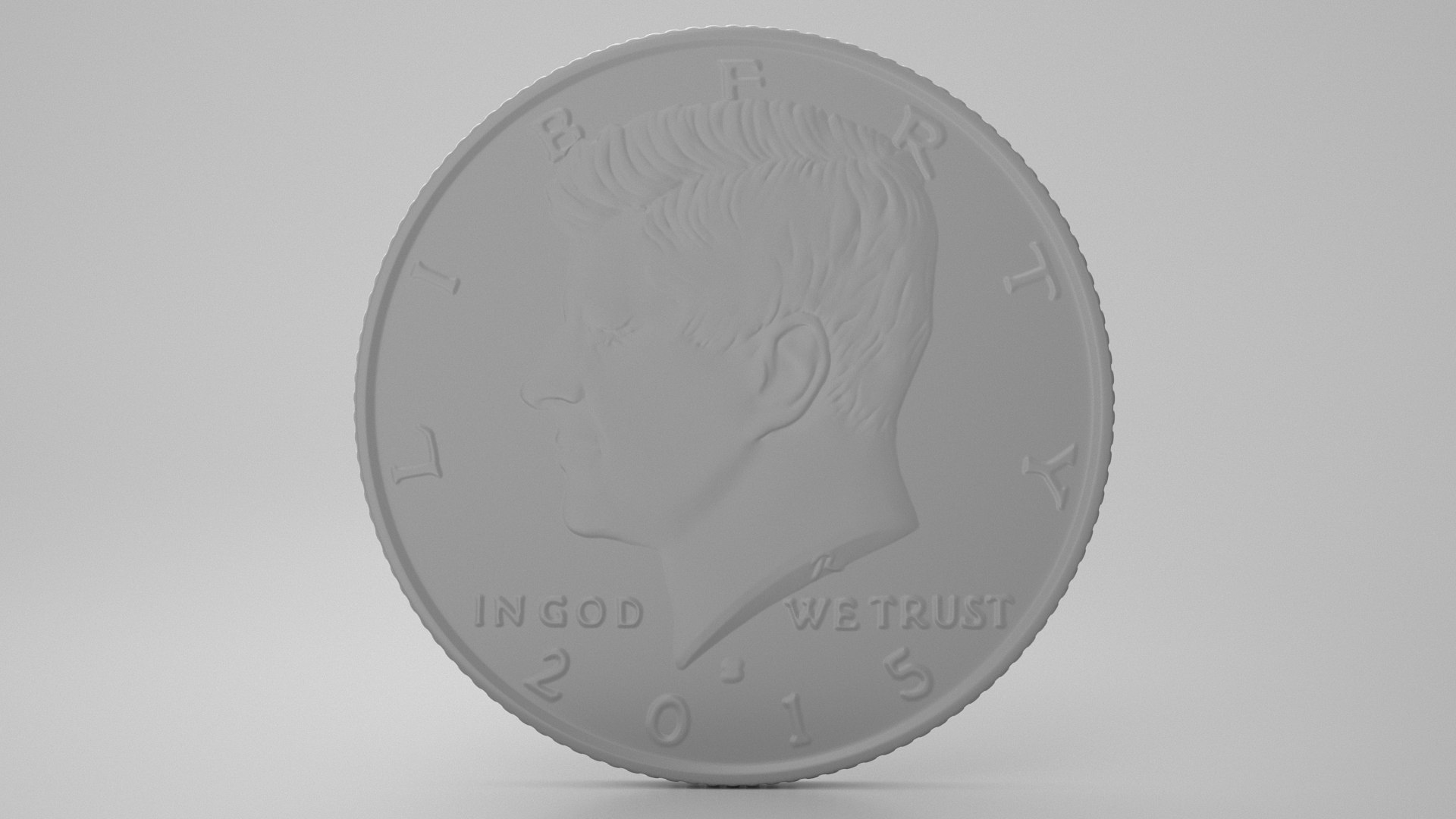 Half Dollar Coin 3D Model - TurboSquid 1680903