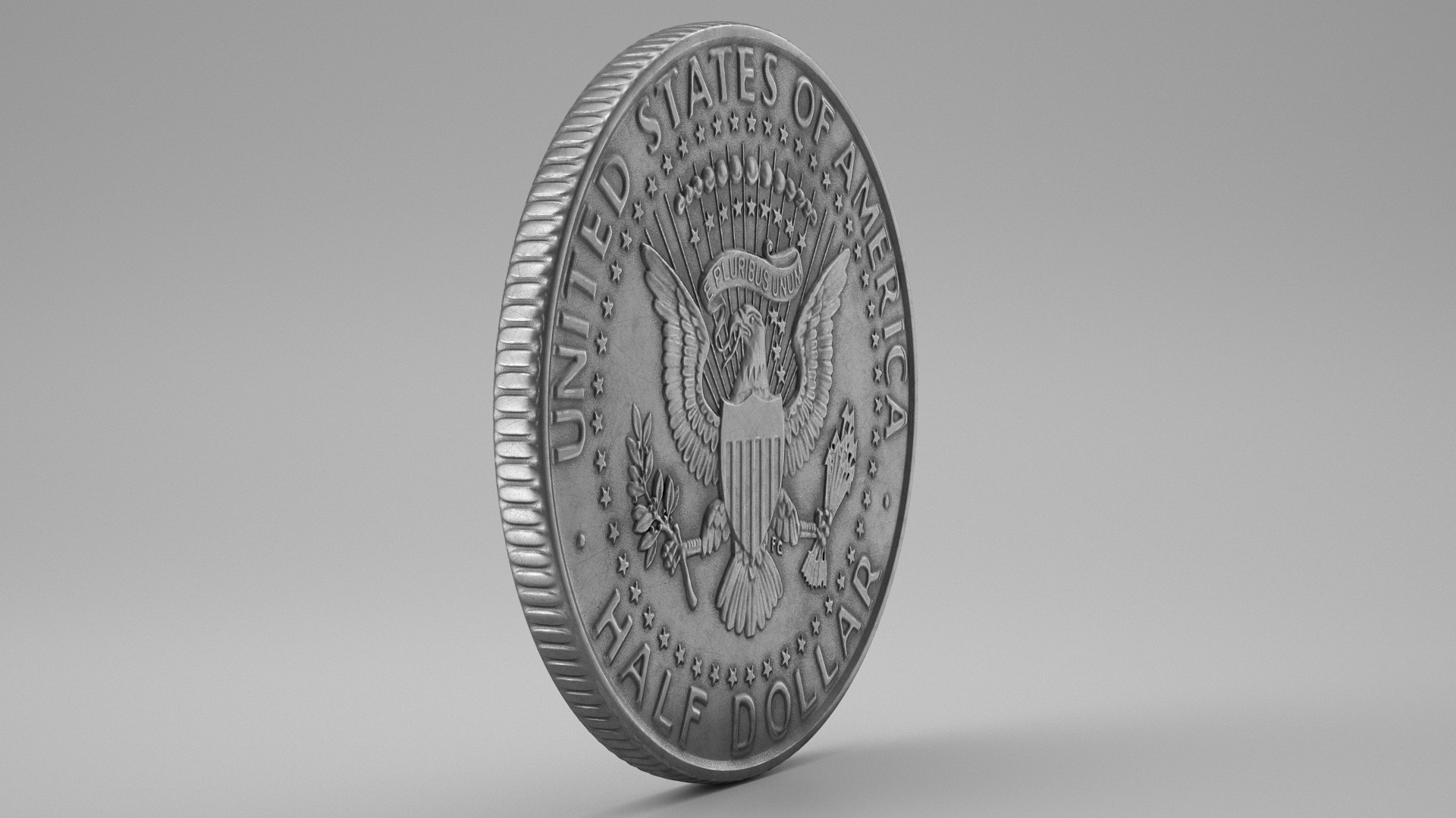 Half Dollar Coin 3D Model - TurboSquid 1680903