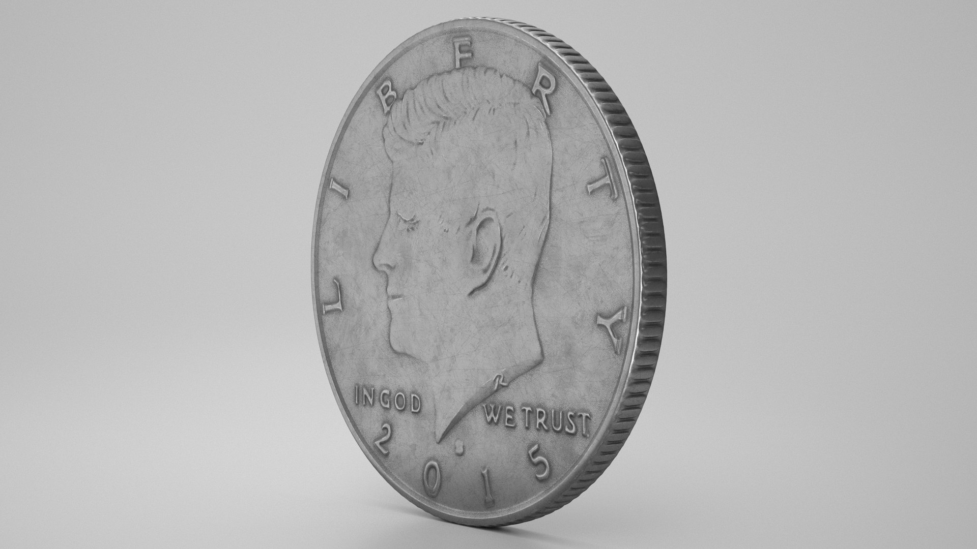 Half Dollar Coin 3D Model - TurboSquid 1680903