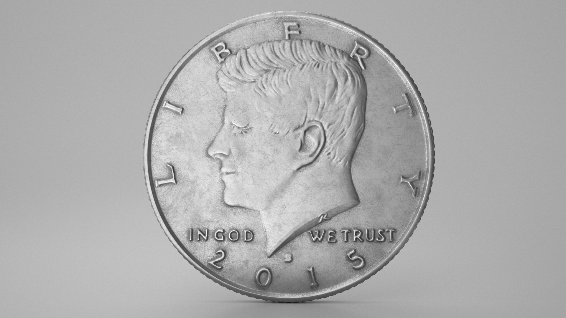 Half Dollar Coin 3D Model - TurboSquid 1680903