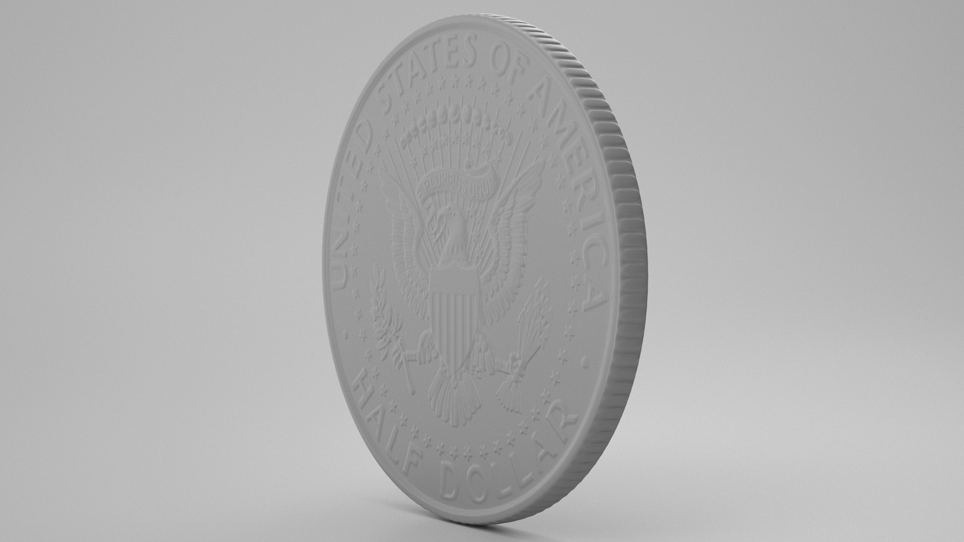 Half Dollar Coin 3D Model - TurboSquid 1680903