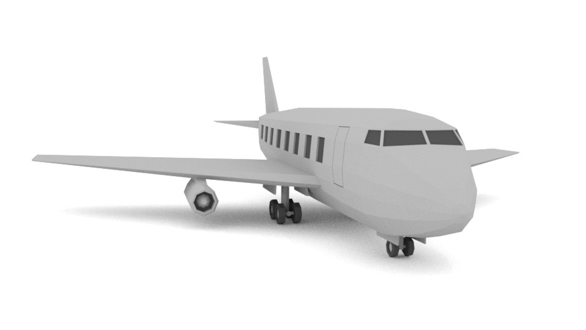 blender airplane commercial fbx