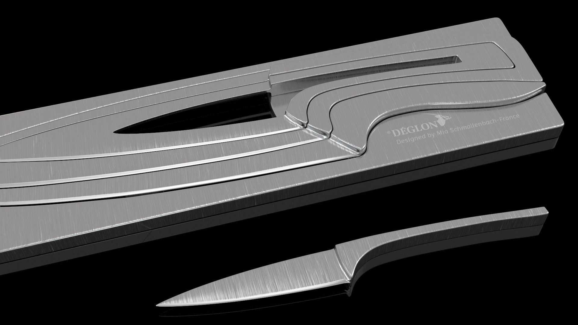 3D Deglon Meeting Knife Set Steel model - TurboSquid 2044803