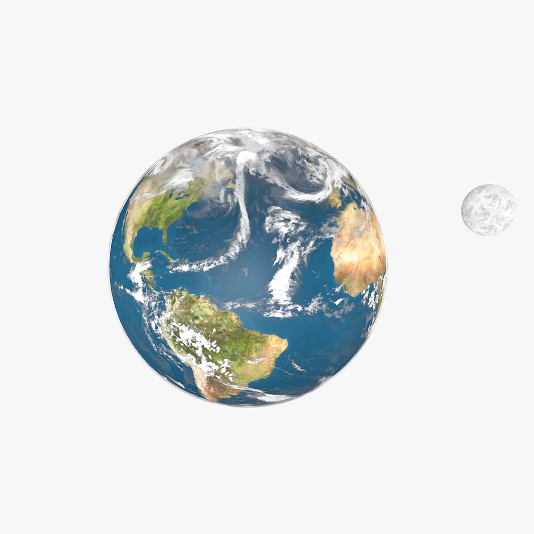 Earth Moon 3d Model