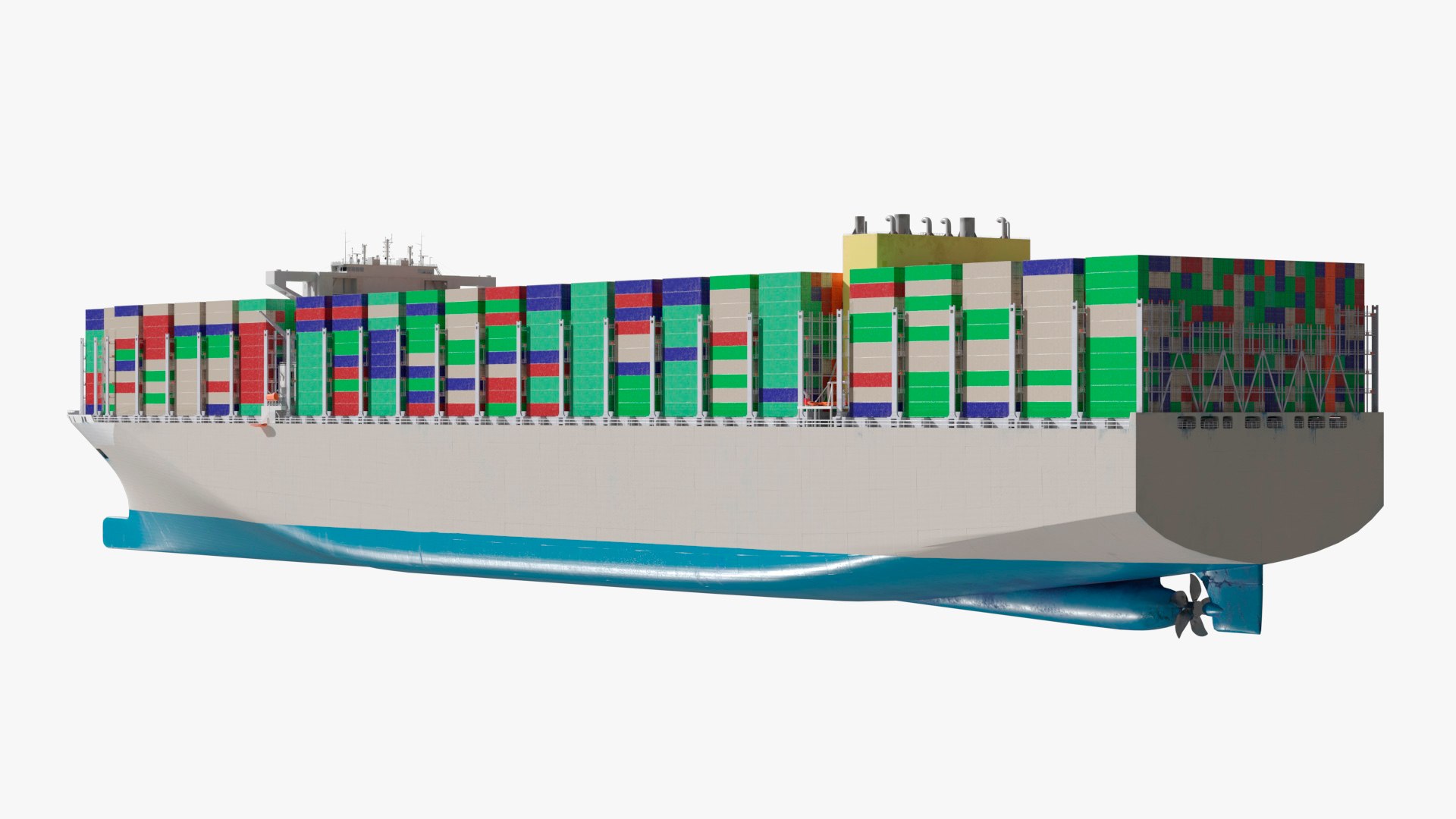 3D Ultra Large Container Cargo Ship Model - TurboSquid 2411547