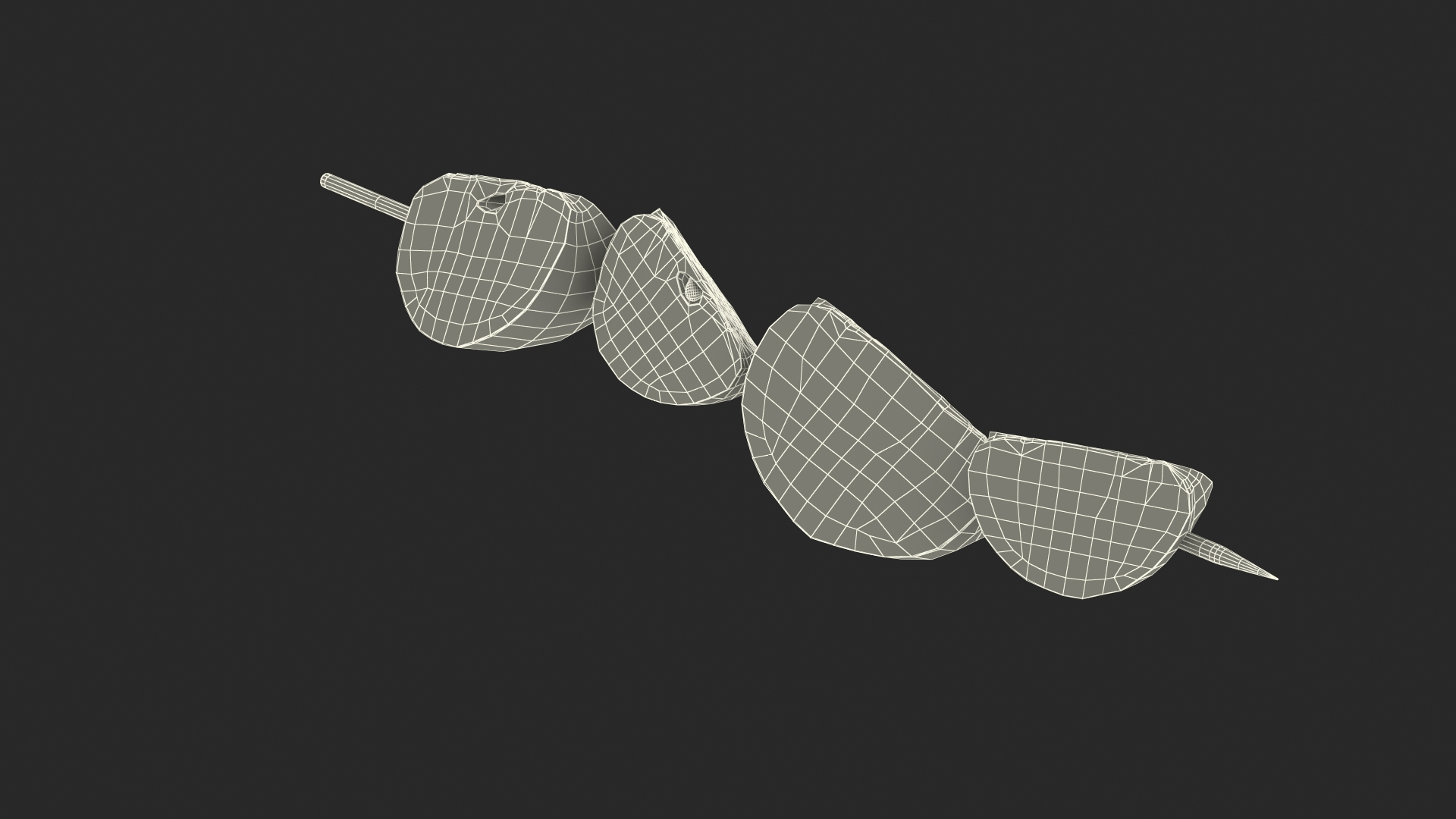 3D Apples On Wooden Skewer - TurboSquid 2381223