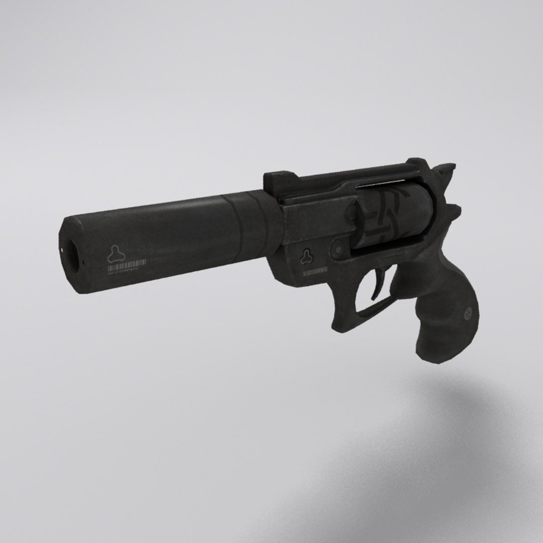 3d Revolver Modeled